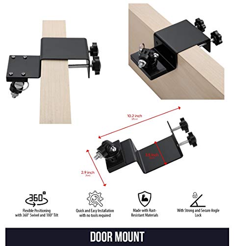 Wasserstein Door Mount Compatible with Wyze, Blink, Ring, Arlo and Eufy Camera - Easy to Mount Accessory in Apartments and Indoor, No Drilling Required