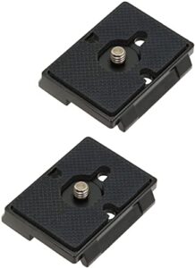 quick release plate, tripod quick release plate fit for manfrotto 200pl-14 rc2 camera tripod head (pack of 2) black