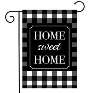 Home Sweet Home Checkers Spring Garden Flag 12.5" x 18" Briarwood Lane