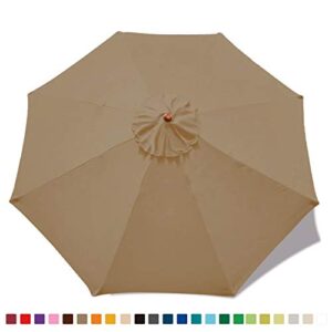 mastercanopy patio umbrella 9 ft replacement canopy for 8 ribs-khaki