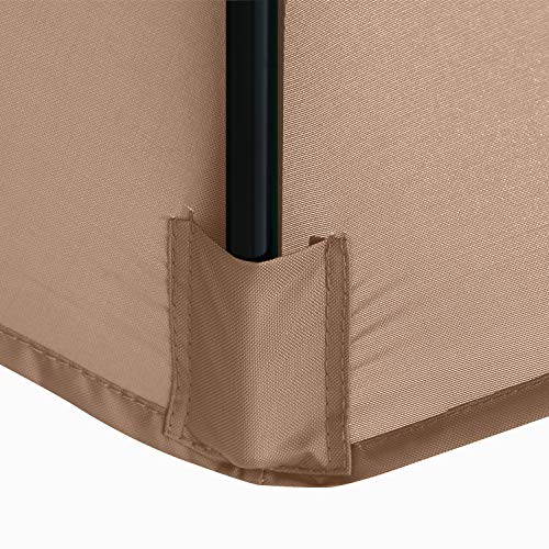 MASTERCANOPY Patio Umbrella 9 ft Replacement Canopy for 8 Ribs-Khaki