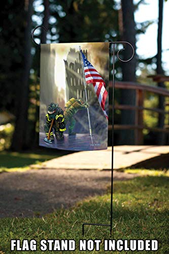 Toland Home Garden 1110236 American Heroes Patriotic Flag 12x18 Inch Double Sided Patriotic Garden Flag for Outdoor House 44815 Flag Yard Decoration