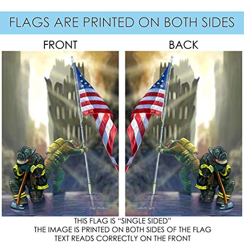 Toland Home Garden 1110236 American Heroes Patriotic Flag 12x18 Inch Double Sided Patriotic Garden Flag for Outdoor House 44815 Flag Yard Decoration