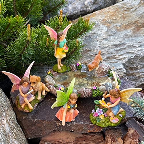 Mood Lab Fairy Garden Miniature Pond Kit - Figurines & Accessories Set of 5 pcs - Outdoor or House Decor