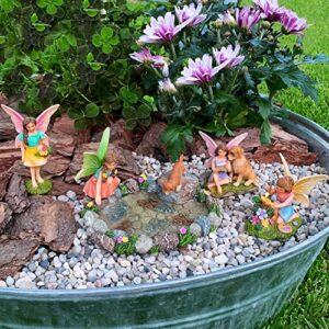 Mood Lab Fairy Garden Miniature Pond Kit - Figurines & Accessories Set of 5 pcs - Outdoor or House Decor