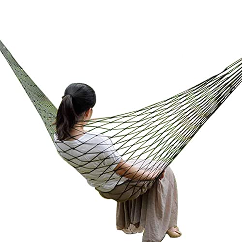 Estink Nylon Rope Hammock, Comfortable Hammock Swing Chair Hanging from Strong Garden Tree for Indoor, Outdoor, Camping