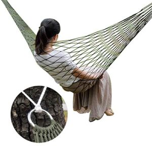 Estink Nylon Rope Hammock, Comfortable Hammock Swing Chair Hanging from Strong Garden Tree for Indoor, Outdoor, Camping