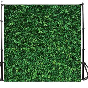 LYWYGG 8x8FT Green Leaves Photography Backdrops Mmicrofiber Nature Backdrop Birthday Background for Birthday Party Seamless Photo Booth Prop Backdrop CP-87-0808