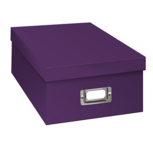 Pioneer B-1 Photo / Video Storage Box - Holds over 1,100 Photos up to 4x6" or 10 VHS Videos, Solid Color: Bright Purple.