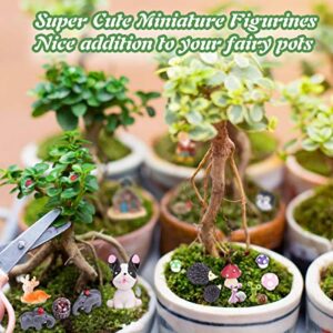 TCJJ 61 Pieces Fairy Garden Accessories, Miniature Fairy Garden Gnomes Garden Houses and Figurines DIY Micro Landscape Ornaments for Garden Dollhouse Potted Plant Bonsai Terrarium Decor