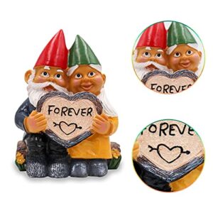 Garden Gnomes Outdoor Gnome Statue Couple in Love Collectible Figurine Lovers Romantic Statue Gnomes Garden Decorations for Patio, Yard, Lawn Ornaments, Home Décor…