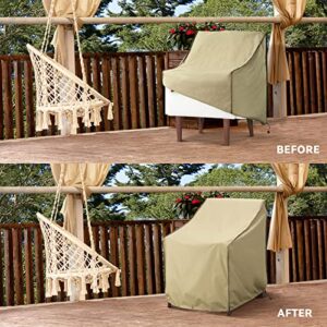 SORARA Single Porch Leisure Chair Cover Outdoor Patio Furniture Cover, Water Resistant, 28.7'' L x 25'' W x 34'' H, Brown