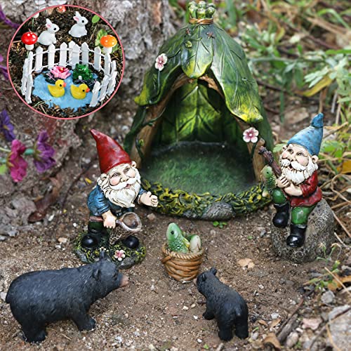 Miniature Gnomes Fairy Garden Decorations - Funny Fisher Gnomes Figurines Accessories Set of 23pcs - Fairy Garden Supplies for Outdoor Indoor Home Yard Patio Planter Decor