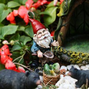 Miniature Gnomes Fairy Garden Decorations - Funny Fisher Gnomes Figurines Accessories Set of 23pcs - Fairy Garden Supplies for Outdoor Indoor Home Yard Patio Planter Decor