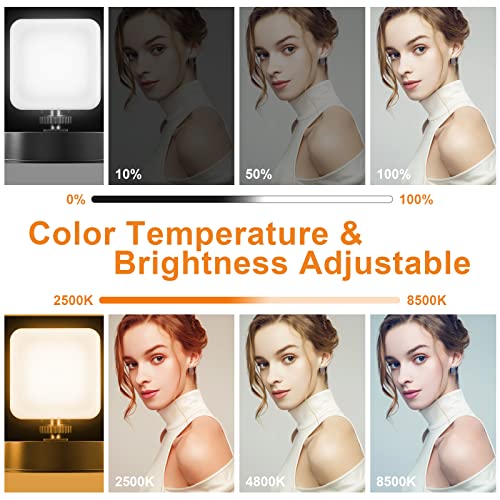 GreatLPT RGB Camera Light, RGB Video Light on Camera 360° Full Color, CRI 95+ 2500-8500K Dimmable, 2000mAh Rechargeable Portable Photography Lighting with OLED Display & 3 Cold Shoe