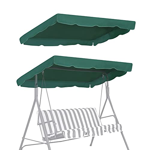 BenefitUSA Swing Canopy Cover ONLY 77"x43" - Polyester Top Replacement UV Block Sun Shade for Outdoor Garden Patio Yard Park Porch Seat Furniture (Green)