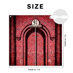 Platform 9 and 3/4 King's Cross, photo booth props brick wall background, suitable for outdoor and indoor use, fan love, birthday gifts, holiday gifts, party supplies.