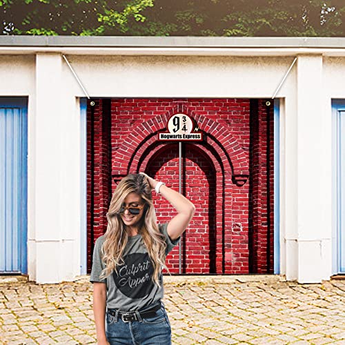 Platform 9 and 3/4 King's Cross, photo booth props brick wall background, suitable for outdoor and indoor use, fan love, birthday gifts, holiday gifts, party supplies.