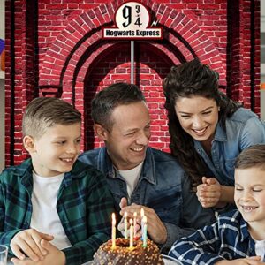 Platform 9 and 3/4 King's Cross, photo booth props brick wall background, suitable for outdoor and indoor use, fan love, birthday gifts, holiday gifts, party supplies.