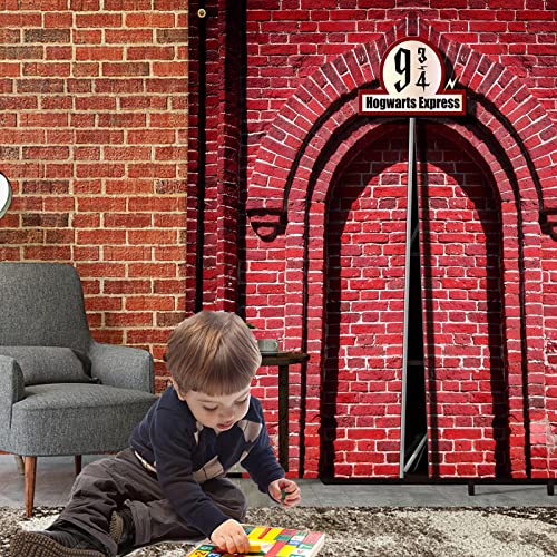 Platform 9 and 3/4 King's Cross, photo booth props brick wall background, suitable for outdoor and indoor use, fan love, birthday gifts, holiday gifts, party supplies.