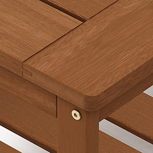 Furinno FG18508 Tioman Hardwood Patio Furniture 2-Tier Coffee Table in Teak Oil, Natural