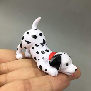 Exasinine Mini Dogs Miniature Figurines Fairy Garden Miniature Moss Landscape DIY Terrarium Crafts Ornament Accessories for Home Décor (Dalmatian, Set of 6)