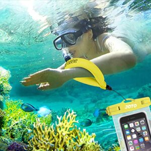 JOTO 2 Pack Floating Wrist Strap for Waterproof Camera Underwater Phone Pouch up to 11 ounce/315g -Yellow