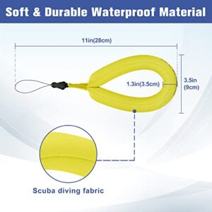 JOTO 2 Pack Floating Wrist Strap for Waterproof Camera Underwater Phone Pouch up to 11 ounce/315g -Yellow