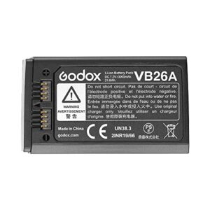 GODOX V1 Battery VB26 VB26A Li-ion Battery V1S V1N V1C V1F V1O V1 Flash and V860III V860III-S V860III-C V860III-N V860III-O V860III-F V850III AD100PRO