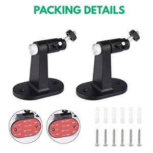 2Pack Adjustable Security Wall Mount Bracket for Ring Stick Up Cam & Ring Indoor Cam, Perfect View Angle for Ring Surveillance Camera System - Black