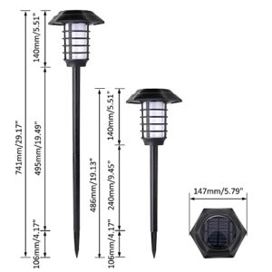 Kitmose Landscape Solar Torch Lights,Waterproof Flickering Flames Outdoor Garden Lights,Fire Effect Patio Deck Yard Driveway Security Decoration Lighting,2 Modes Dusk to Dawn Auto On/Off 2 Pack