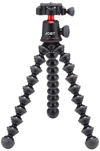 JOBY GorillaPod 3K Pro Kit, Includes Stand & BallHead with QR Plate, 6.Lb Load Capacity, Black/Charcoal/Red