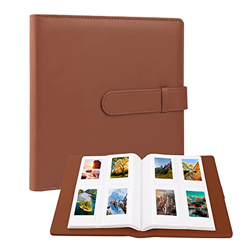 256 Photos Album for Fujifilm Instax Mini Camera, Polaroid 2”x3” ZINK Pictures, 2x3 Photo Album Book for Fujifilm Instax Mini 11 12 9 90 70 40 8 Instant Camera, Polaroid Snap PIC-300 Z2300 Camera (Brown)