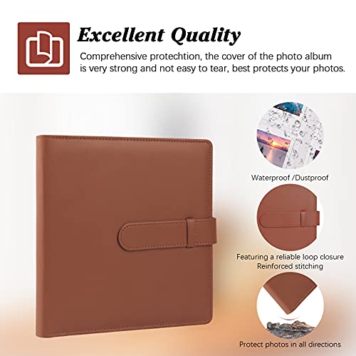 256 Photos Album for Fujifilm Instax Mini Camera, Polaroid 2”x3” ZINK Pictures, 2x3 Photo Album Book for Fujifilm Instax Mini 11 12 9 90 70 40 8 Instant Camera, Polaroid Snap PIC-300 Z2300 Camera (Brown)