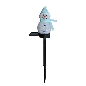 yard lights pumpkin garden snowman solar pattern christmas lamp outdoor patio & garden led flush mount ceiling light (blue, one size)