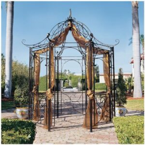 design toscano the amelie architectural steel garden gazebo