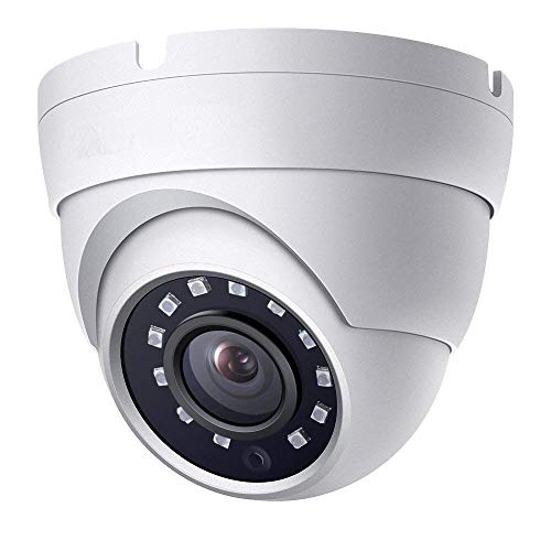 2MP Dome TVI AHD CCTV Surveillance Security Camera, 2.8mm 100° Wide Viewing Angle, 1080P Dome Camera, 65ft Night Vision, Outdoor, Compatible with Analog TVI AHD CVI DVR, Full Metal Housing