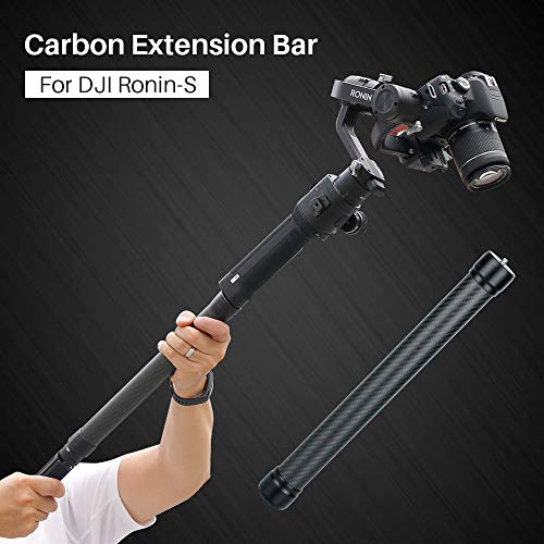 DH10 Upgrade Gimbal Extension Pole Carbon Fiber Bar Lightweight but Strong 1/4" Universal Rod Compatible with DJI Ronin S, Ronin SC, OSMO Mobile 3, OM 4, ZHIYUN Crane 2 V2 Stabilizer DSLR Camera