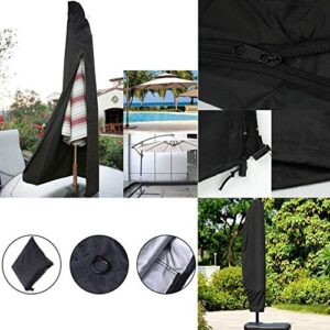 ALLOMN Outdoor Patio Umbrella Cover, Waterproof and UV Protection Fabric Parasol Cover for 9-11 Feet Garden Yard Balcony Umbrellas