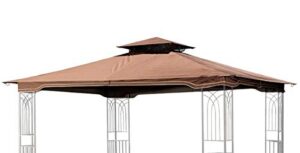 brown replacement gazebo canopy for 10 x 12 regency ii patio gazebo; easily update your gazebo