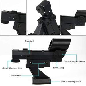 Talcope Brightness Red Dot Finderscope, Star Pointer Viewfinder Astronomical Telescope Accessories with Slide-in Bracket