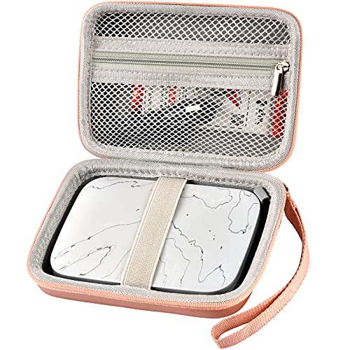 Case Compatible with HP Sprocket Select Portable/ 2nd Edition Instant Photo Printer, Travel Carrying Organizer Holder Fits for Zink Photo Paper, USB Cable and More Accessories(Box Only) - Rose Gold