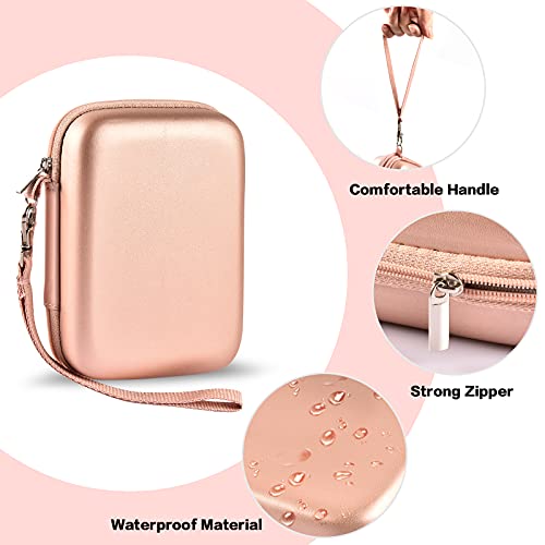 Case Compatible with HP Sprocket Select Portable/ 2nd Edition Instant Photo Printer, Travel Carrying Organizer Holder Fits for Zink Photo Paper, USB Cable and More Accessories(Box Only) - Rose Gold