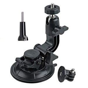 asocea action camera suction cup mount windshield camera holder tripod adapter with screw compatible with gopro hero 11 10 9 8 7 6/akaso ek7000/brave 4/dragon touch/dji osmo action/insta360 x3 x2