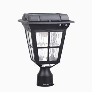 kemeco st4310q-a post solar light bright 150 lumens warm white led outdoor cast aluminum cap patio lighting for pillar pole pathway driveway garden landscape yard