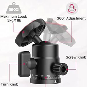 Mini Ball Head, ULANZI H28 Panoramic Tripod Head + Dual Hot Shoe Mount DSLR Camera Mount Adapter Photograph Attachment Accessories for Gopro Cam Camcorder Smartphone Light Microphone Loading 5.5lb