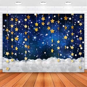 mocsicka twinkle twinkle little star backdrop navy blue galaxy starry sky gold glitter little star baby shower decorations 7x5ft newborn baby children portrait photography background