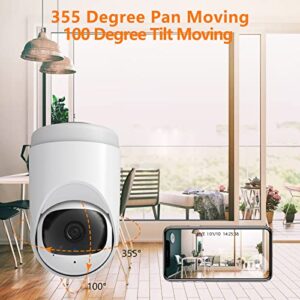 EDSACE Pan Tilt WiFi Dome Security Camera, 360 Degree Smart Indoor Camera,Human and Pet AI Recognition,2-Way Audio,Ideal for Baby Monitor and Pet Monitor Camera