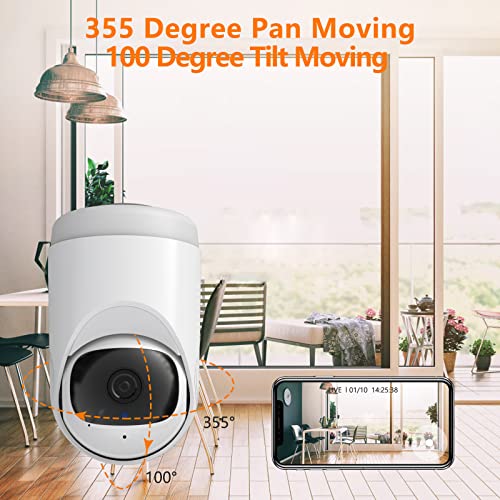 EDSACE Pan Tilt WiFi Dome Security Camera, 360 Degree Smart Indoor Camera,Human and Pet AI Recognition,2-Way Audio,Ideal for Baby Monitor and Pet Monitor Camera