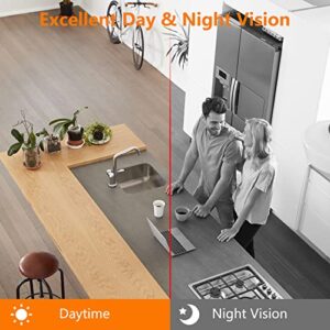 EDSACE Pan Tilt WiFi Dome Security Camera, 360 Degree Smart Indoor Camera,Human and Pet AI Recognition,2-Way Audio,Ideal for Baby Monitor and Pet Monitor Camera